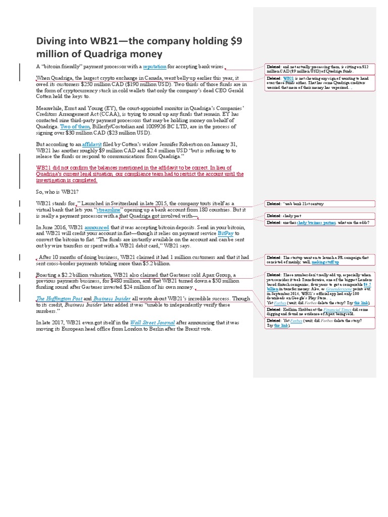 WB21 Amendments March 2019 | PDF | Wire Transfer | Banks