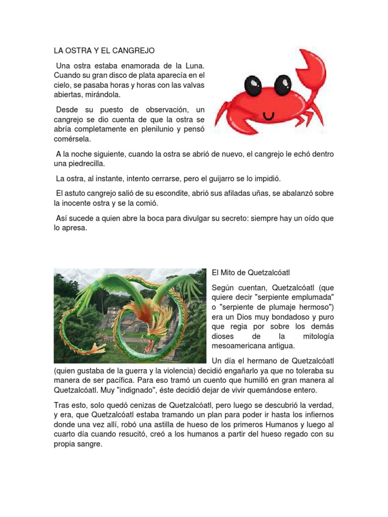 Cuento, Mito, Leyenda y Fabulas | PDF