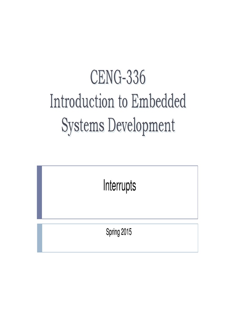 CENG-336 Introduction To Embedded Systems Development | PDF | Subroutine | Embedded System