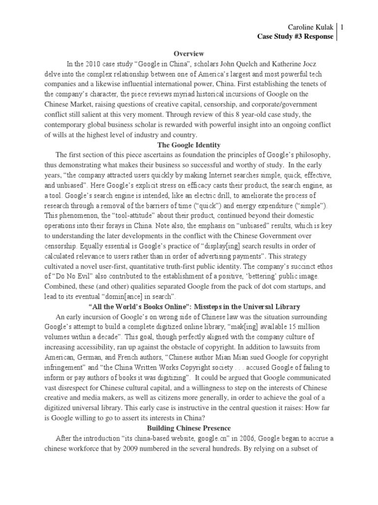 Google’s Challenges in China | PDF | Baidu | Internet