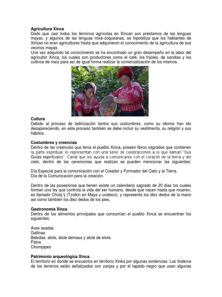 La agricultura Xinca: una tradición adoptada de los pueblos vecinos ...