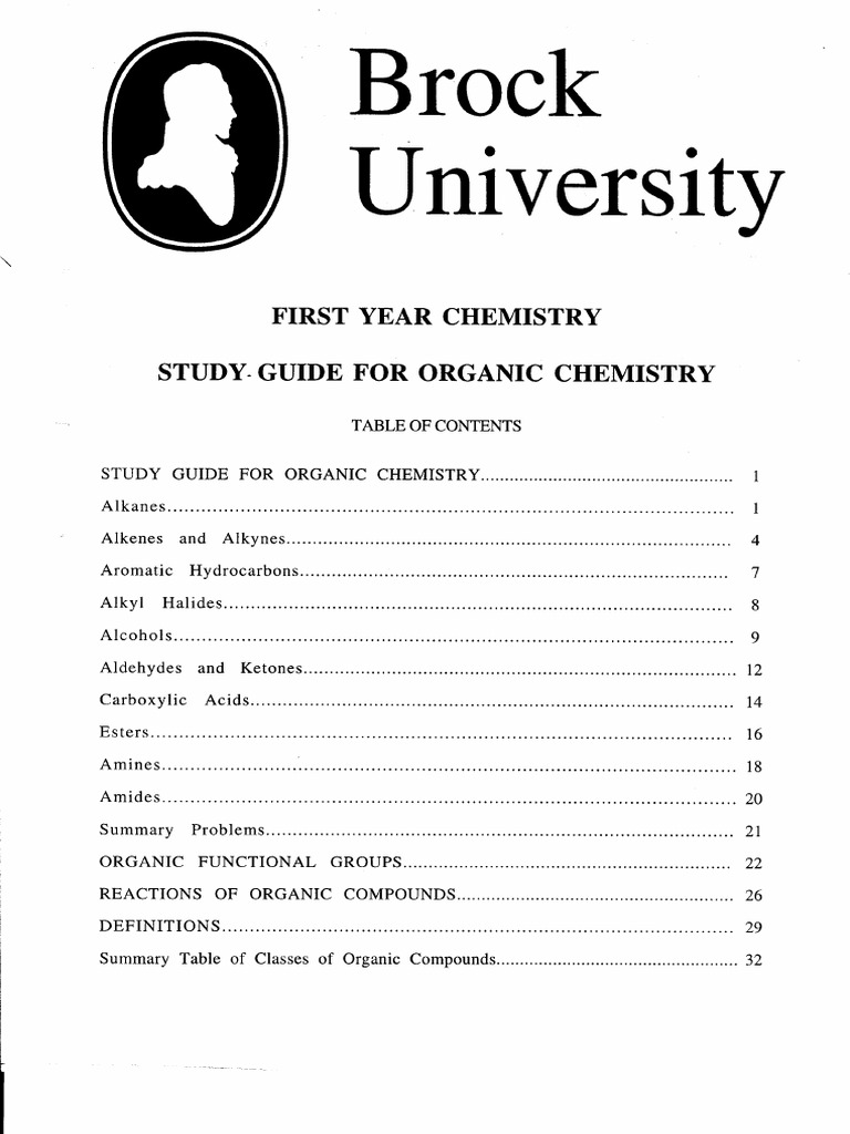 Organic Chemistry Study Guide | PDF | Alkane | Alkene