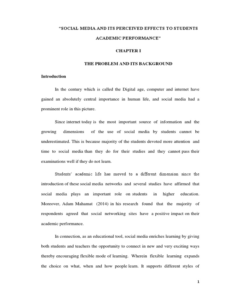 Effects of Social Media on Students' Academics | PDF | Social Media ...