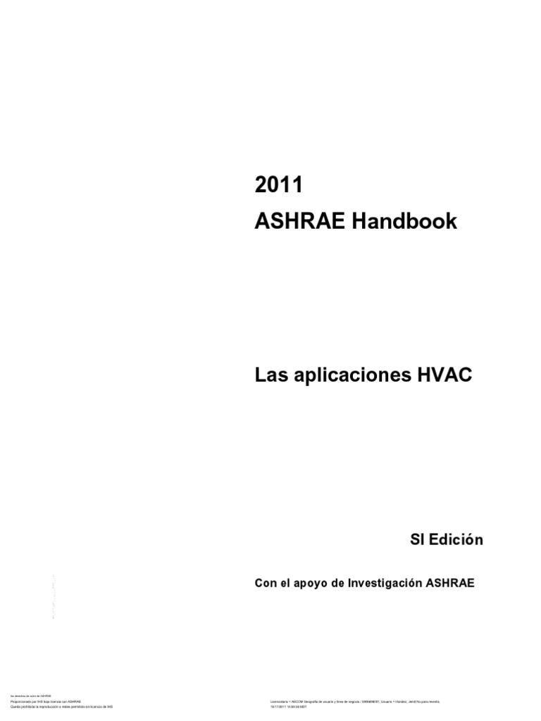 2011 Ashrae Handbook Hvac Applications S-1.en - Es | PDF | Caldera | Hvac