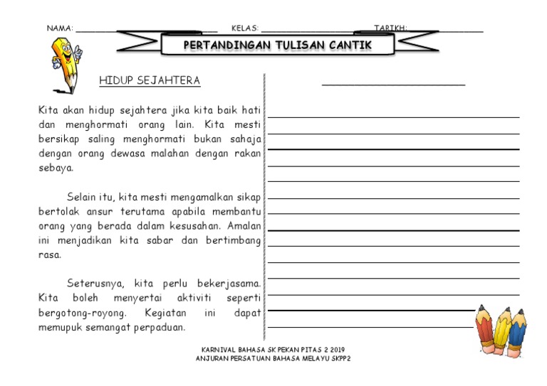 Pertandingan Tulisan Cantik | PDF