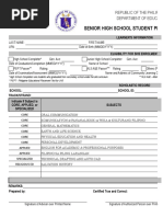 School Form 10 SF10-SHS Senior High School Student Permanent Record ...