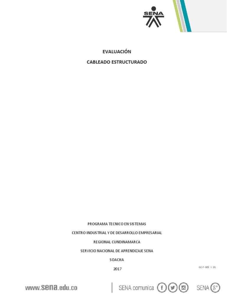 Evaluacion Cableado Estructurado | PDF | Tecnología de información y comunicaciones ...