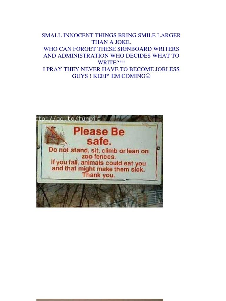 Crazy and Funny Signboards | PDF