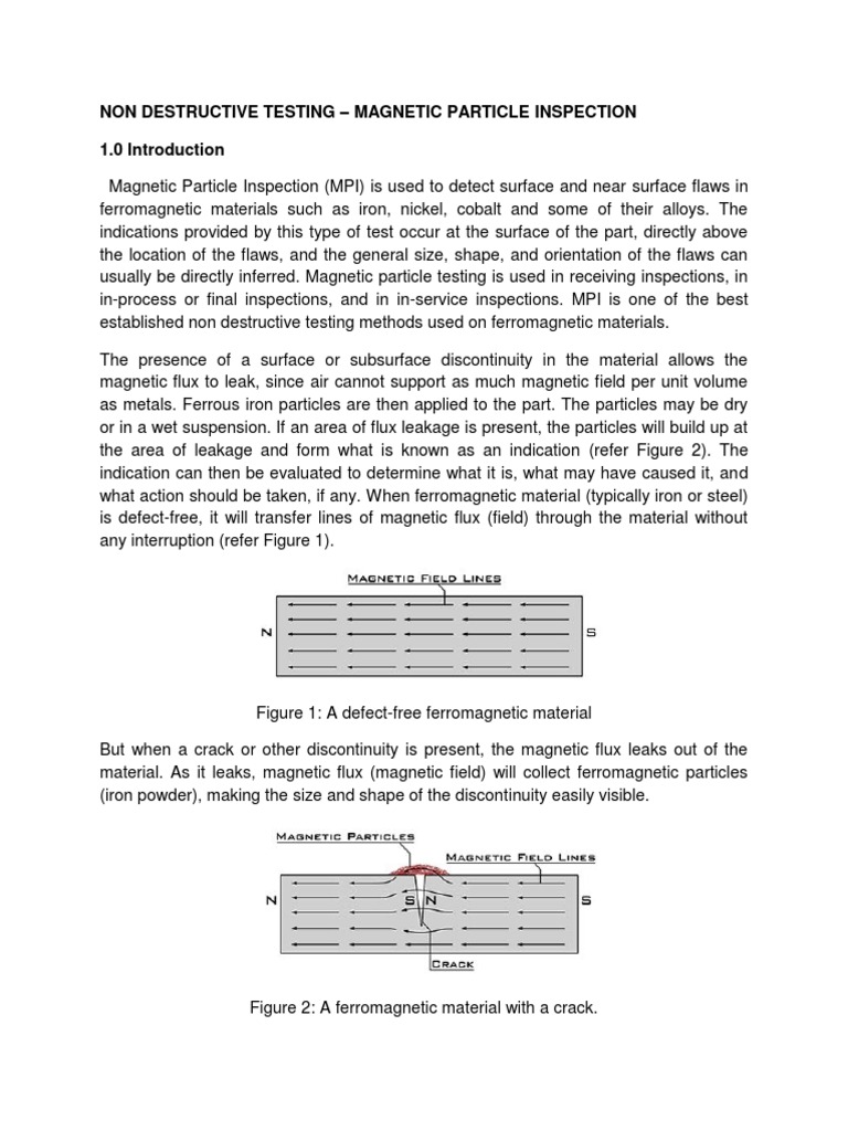 Magnetic Particle Inspection Overview | PDF | Nondestructive Testing ...