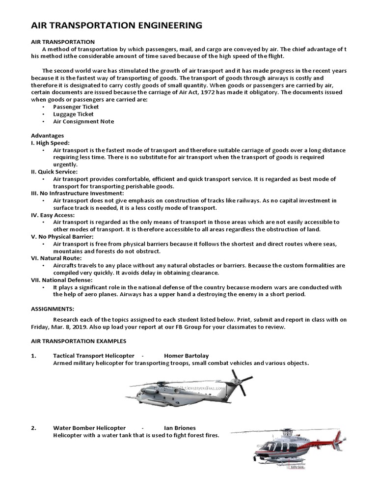 2 Air Transportation Engineering and Assignment 1 | PDF | Mode Of ...
