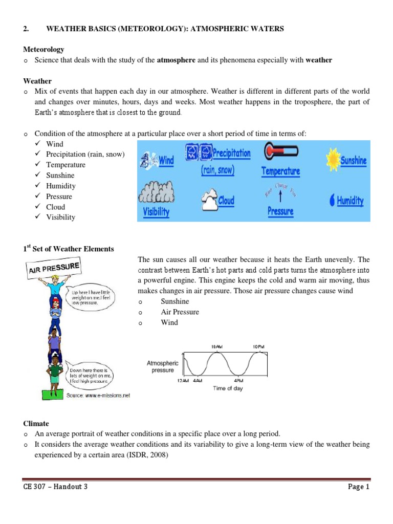 Weather Basics: Atmospheric Waters | PDF | Weather | Atmosphere Of Earth