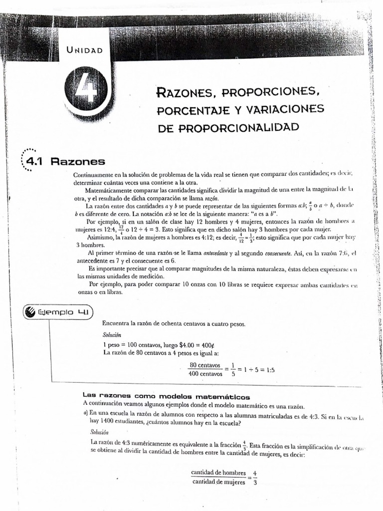 Razones y Proporciones PDF | PDF | Enseñanza de matemática | Objetos ...