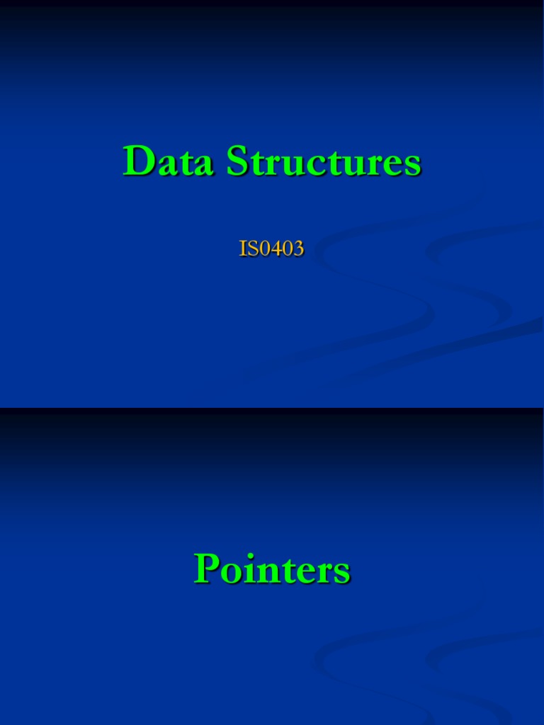 Data Structures Power Point Presentation | PDF | Pointer (Computer ...