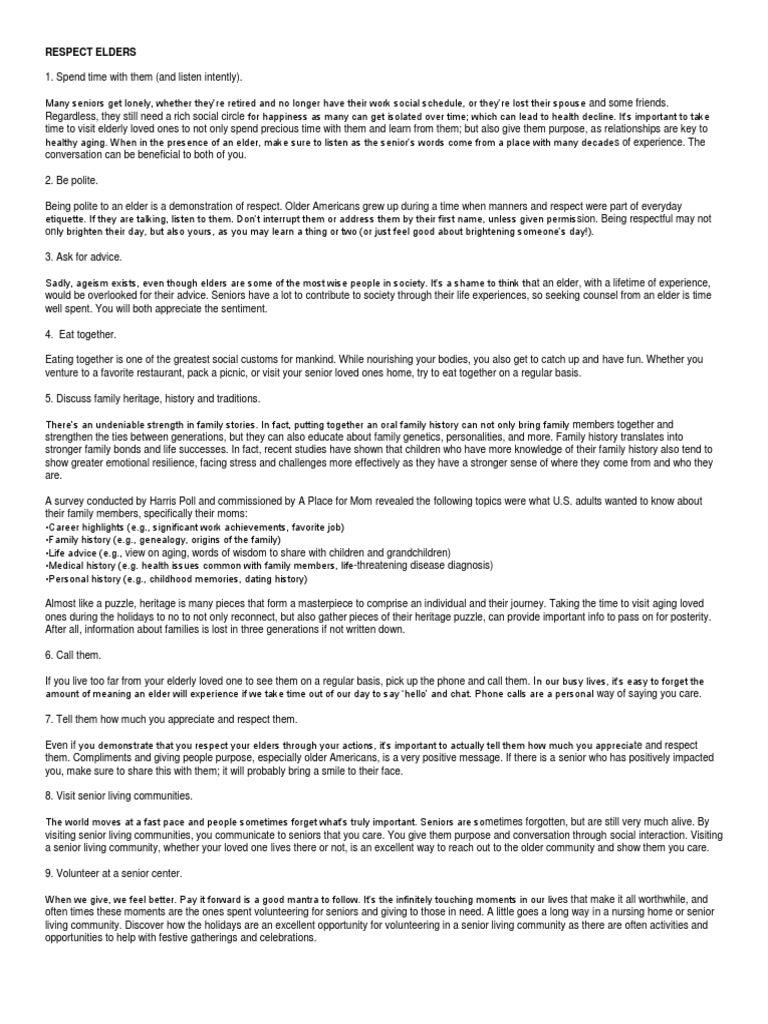 Respect Elders | PDF | River | Advertising