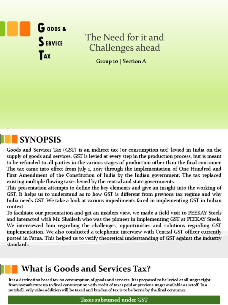 Understanding Goods and Services Tax (GST): Opportunities, Challenges ...