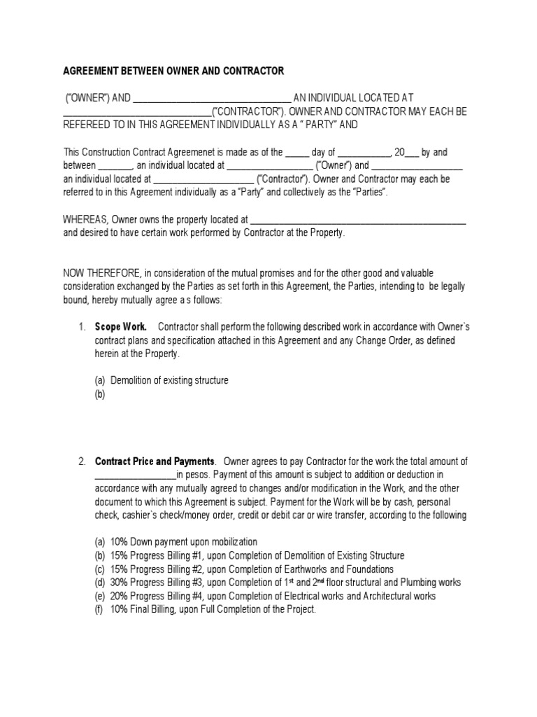 contract aggreement | Consideration | Payments