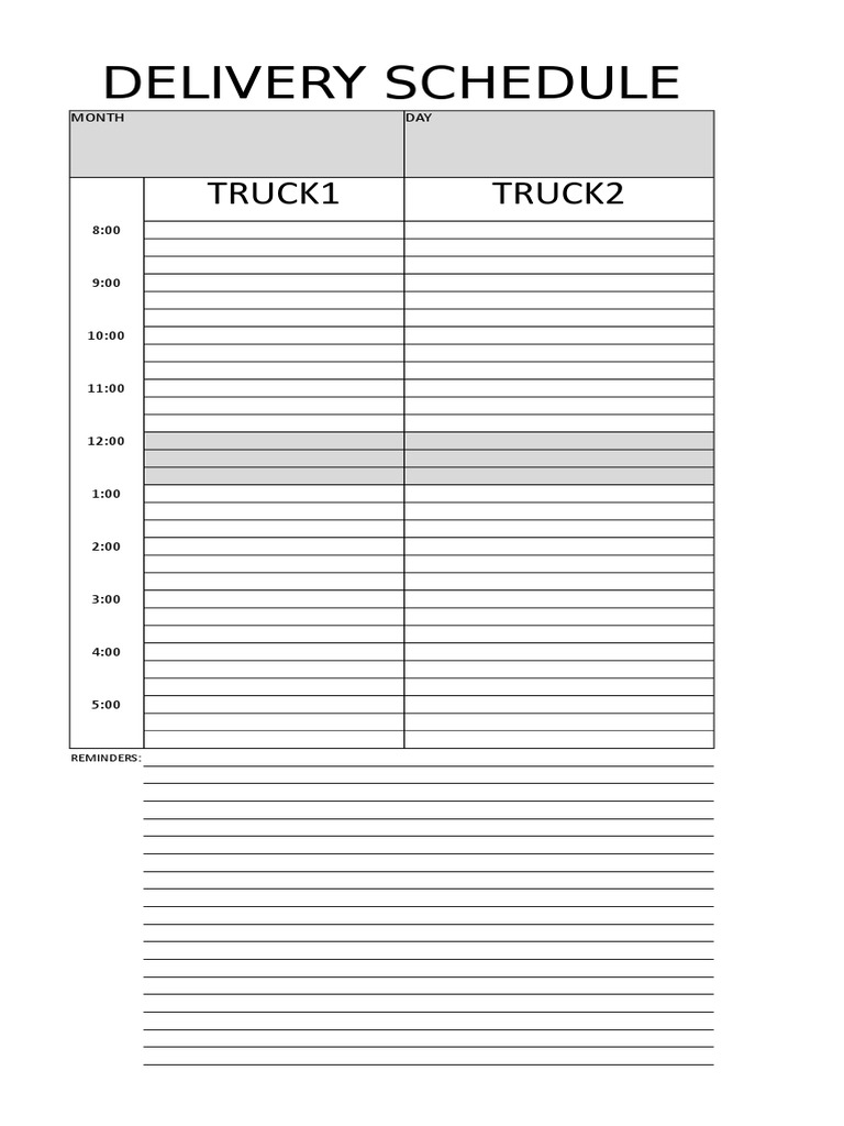 Delivery Schedule and Reminders | PDF | Home & Garden | Science ...