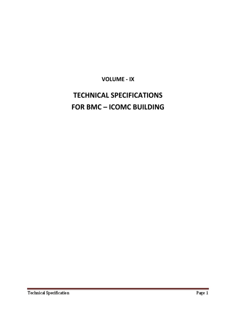 Technical Specification | PDF | Concrete | Excavation (Archaeology)