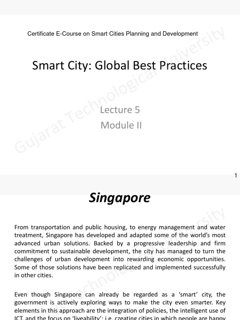 Smart City: Globle Best Practices | PDF | Educational Technology | City