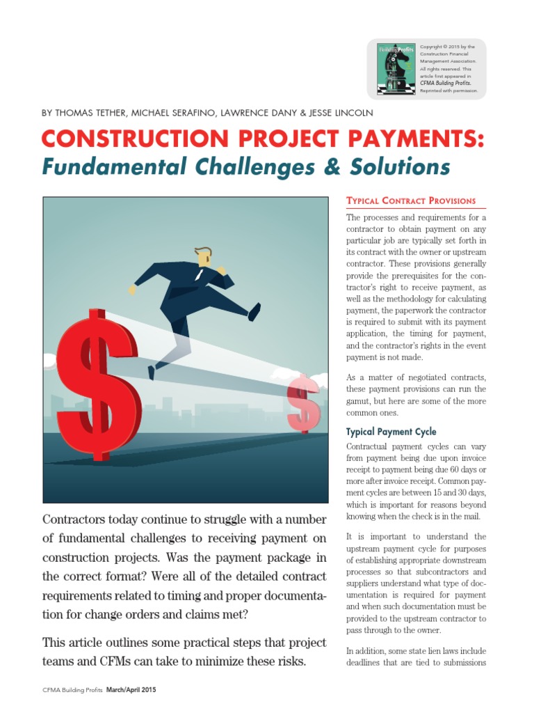 Construction Project Payments | PDF | Lien | Receipt