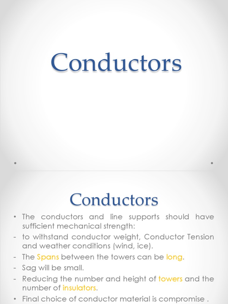 Conductors | PDF | Electrical Resistivity And Conductivity | Force