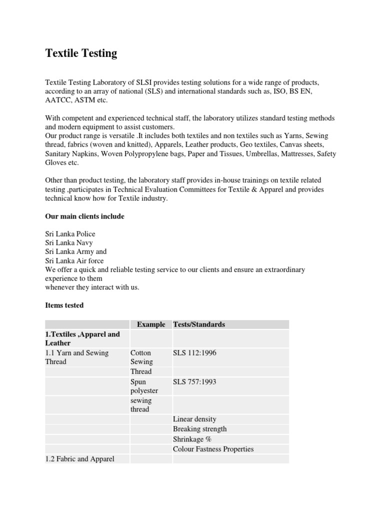 Textile Testing | PDF | Textiles | Yarn