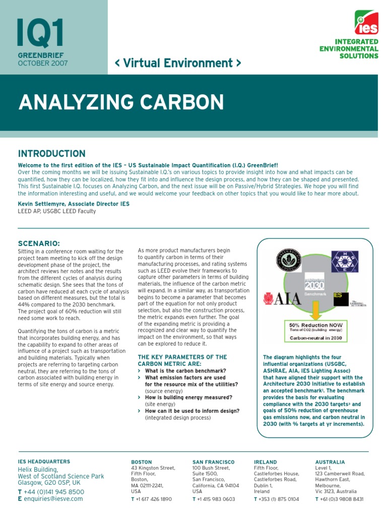 Analyzing Carbon | PDF | Leadership In Energy And Environmental Design ...