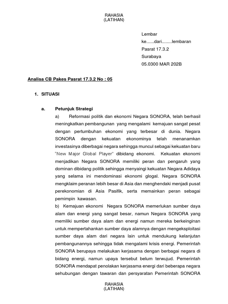 Rencana Invasi SONORA | PDF