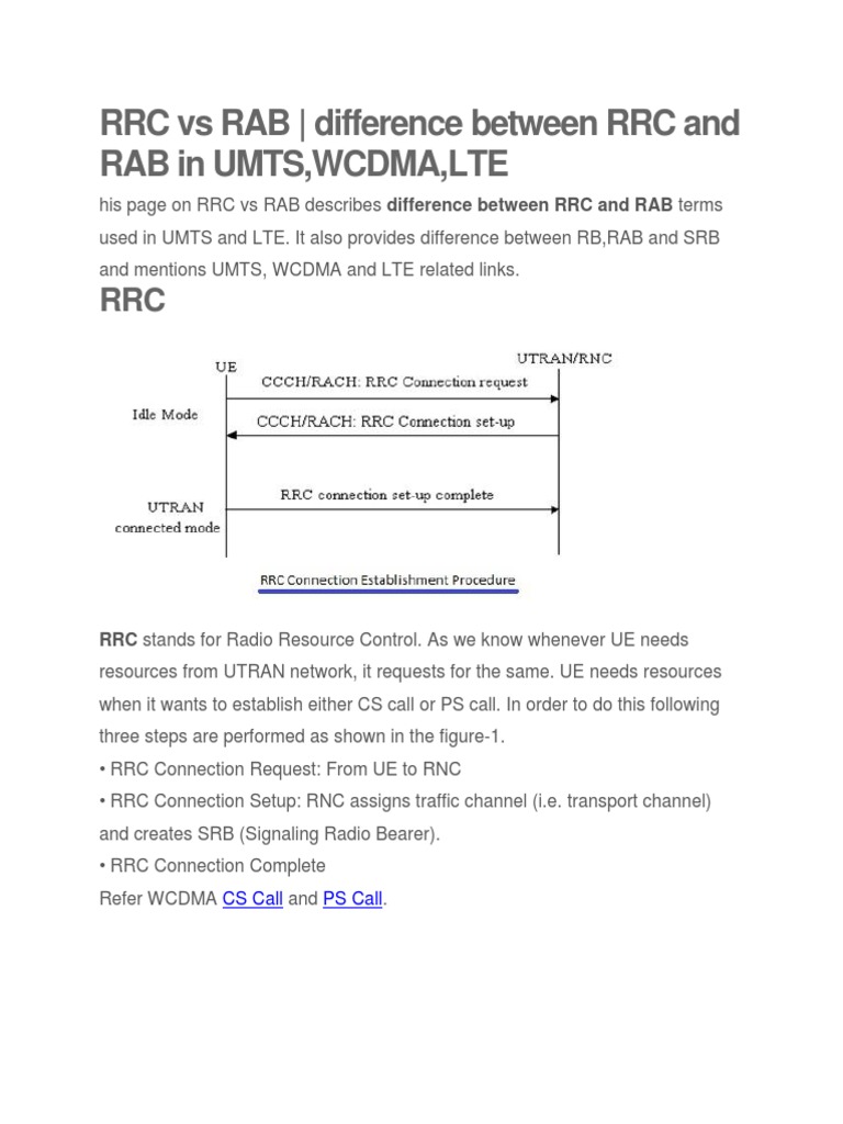RRC Vs RAB | PDF