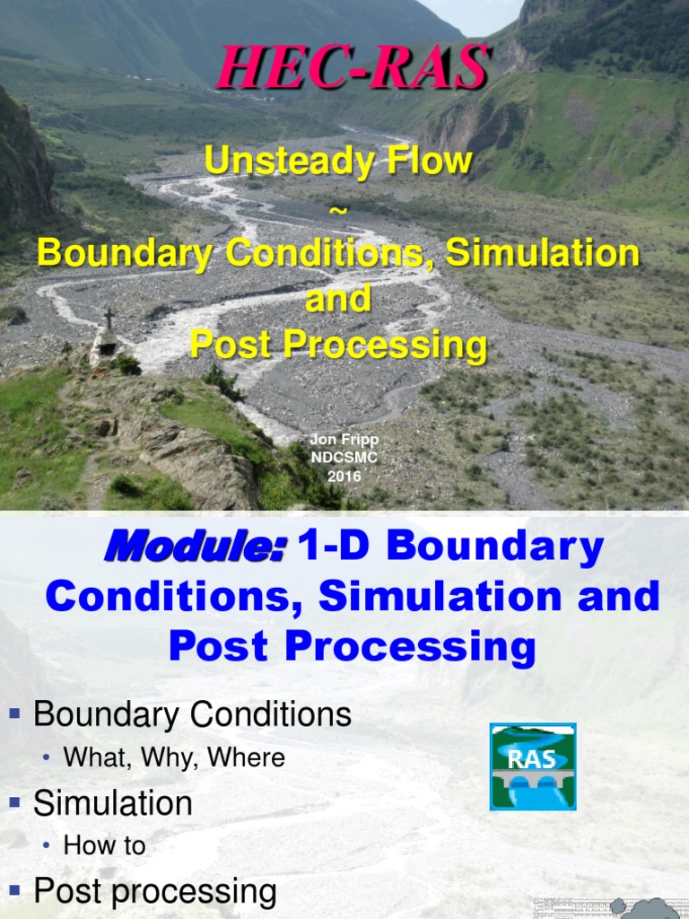 Hec Ras Modeling 1-D Boundary Conditions, Post Processing | PDF ...