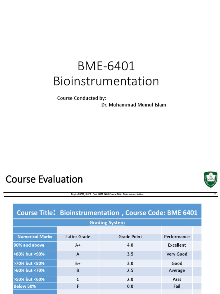 BME 6401 L# 01 Principles, Applications and Design of ...