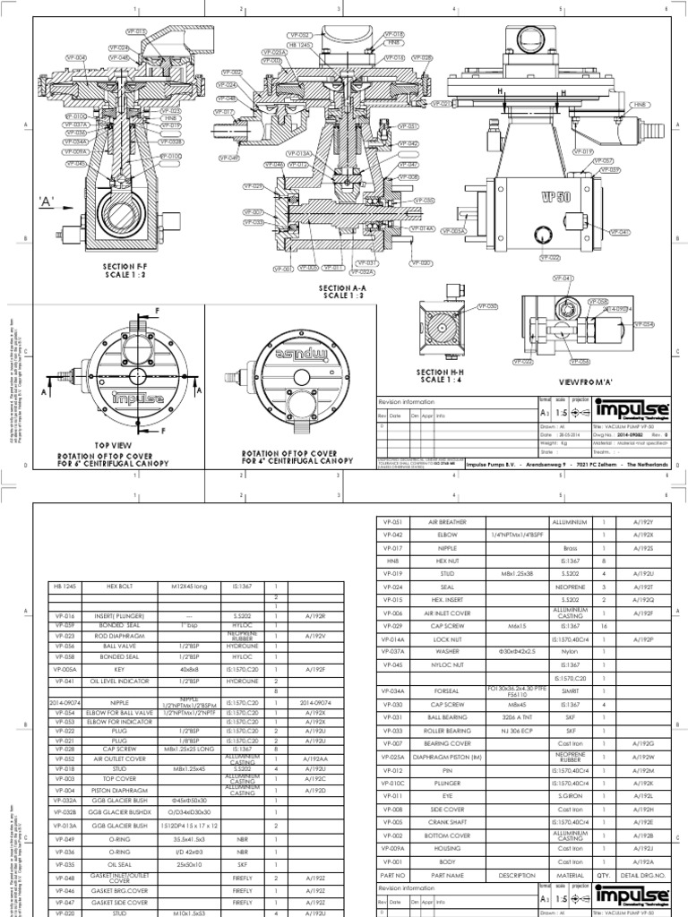 2014-09082 - 0 Vacuum Pump VP-50 | PDF | Manufactured Goods | Machines