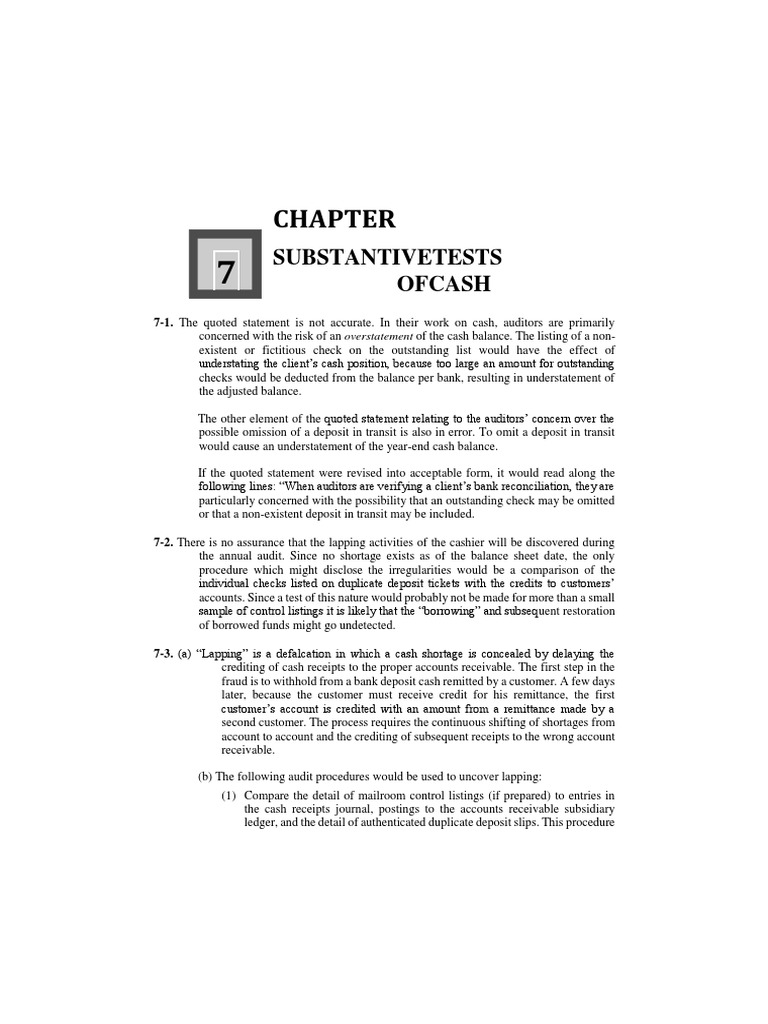 Chapter07 - Answer | PDF | Debits And Credits | Cheque