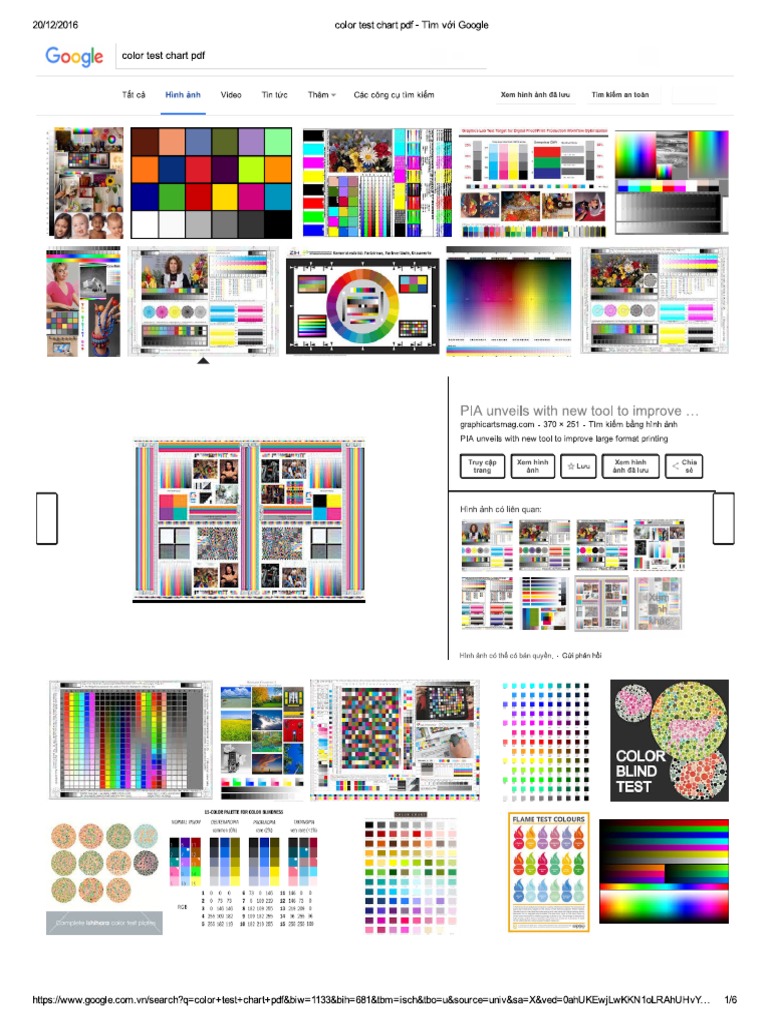 Color Test Chart PDF - Tìm V - I Google | PDF