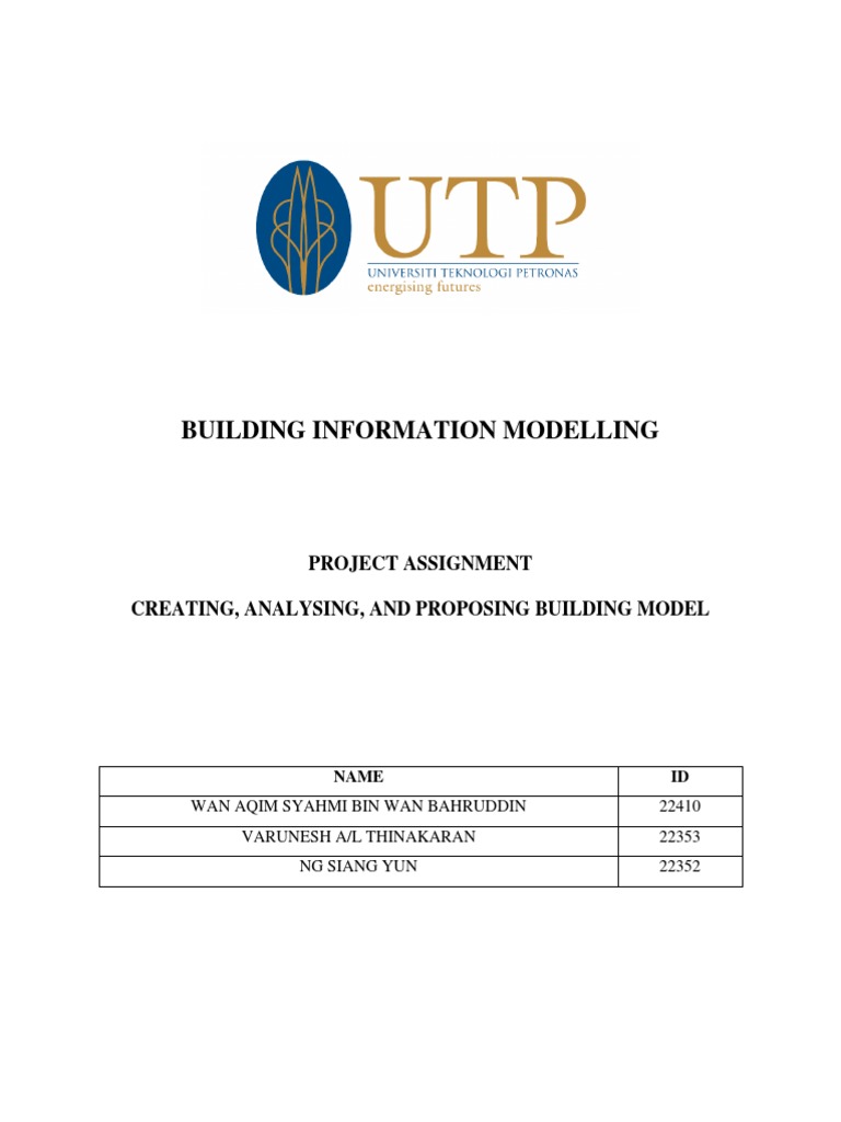 BIM Project UTP | PDF | Solar Power | Building Information Modeling