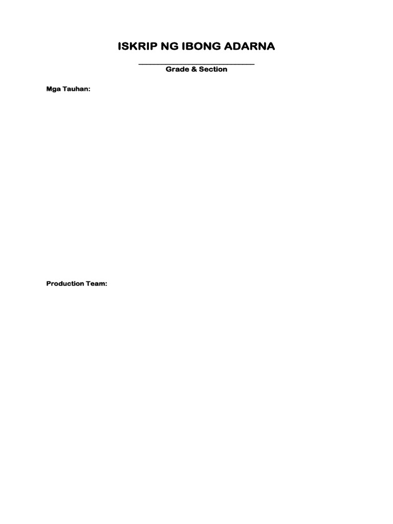 Iskrip NG Ibong-Adarna | PDF