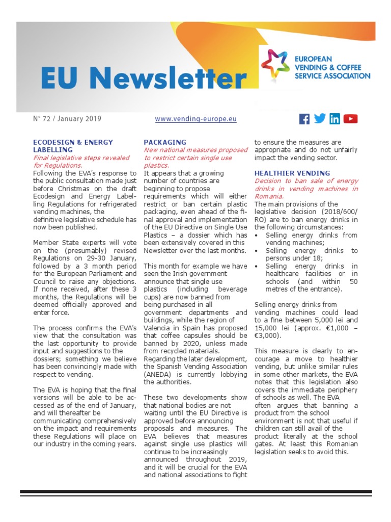 N° 72 / January 2019: WWW - Vending-Europe - Eu | PDF | Accessibility ...