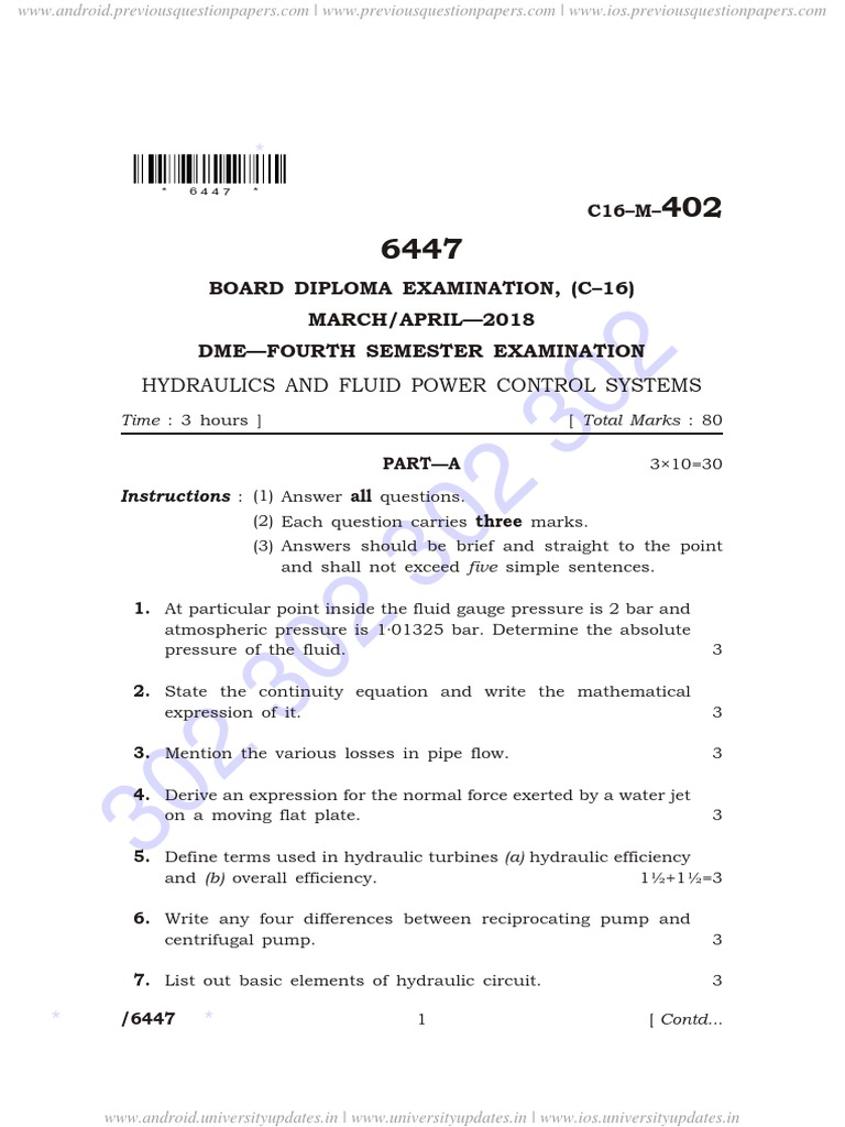 2347 Hydraulics and Fluid Power Control Systems | PDF | Pump | Pressure
