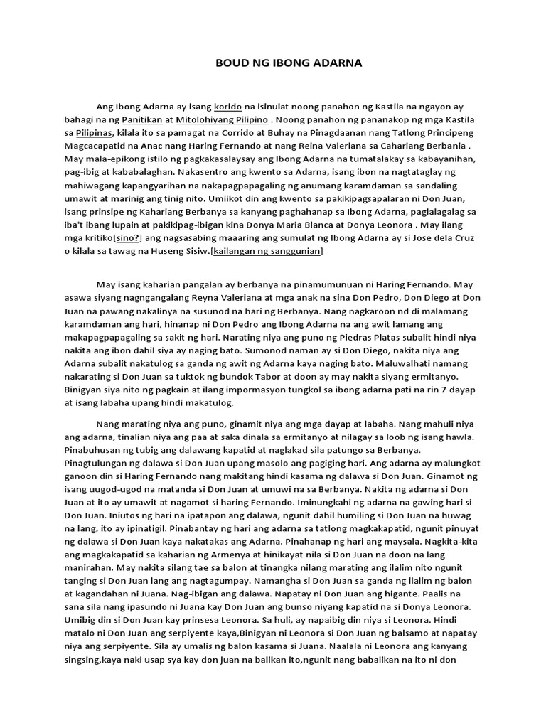 Boud NG Ibong Adarna | PDF
