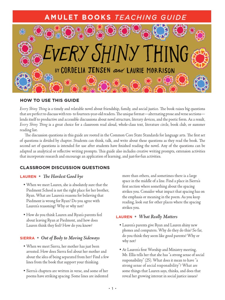 EVERY SHINY THING Teaching Guide | Download Free PDF | Narration