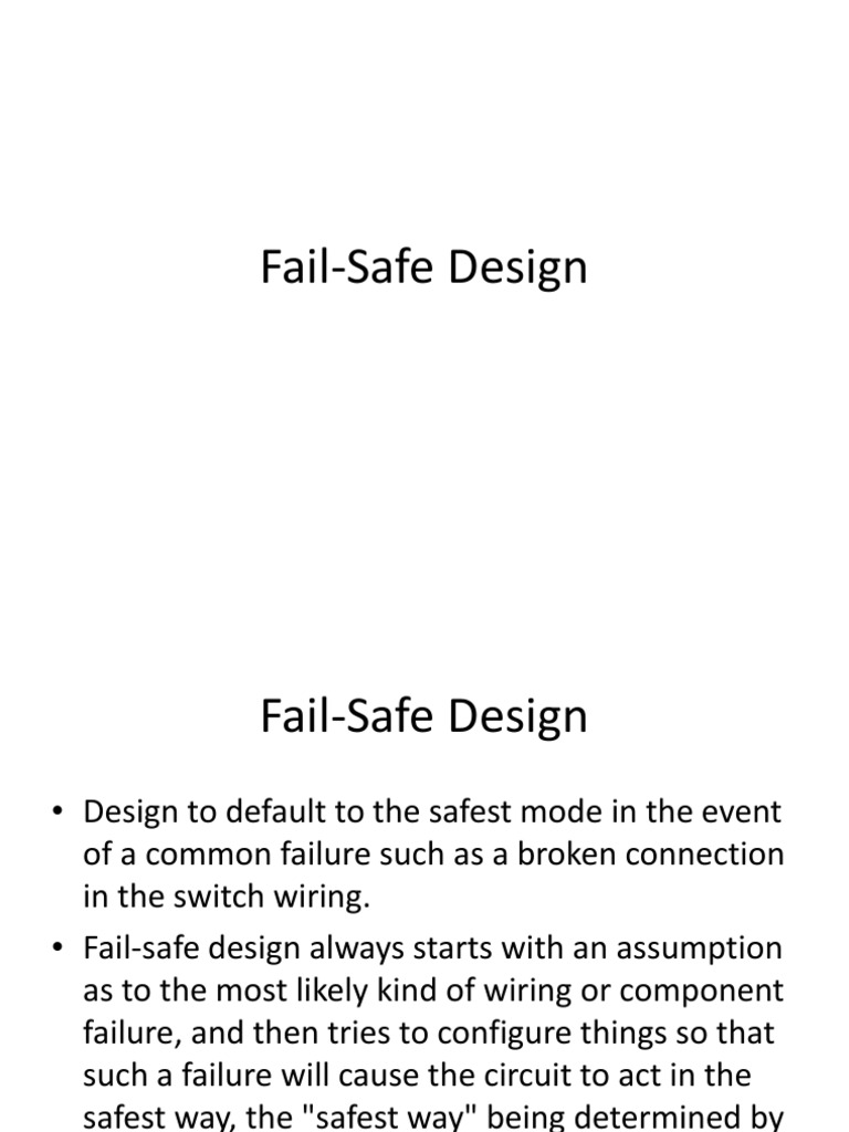 Fail-Safe Design PDF | PDF