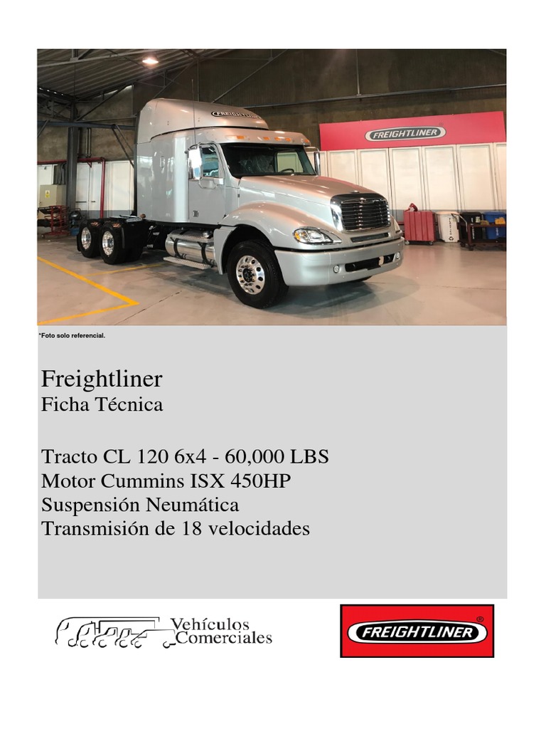 Ficha Técnica Freightliner | PDF | Eje | Tanques