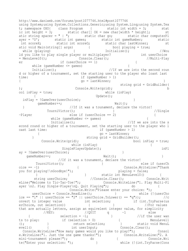 Codigo Fuente Del Totito en C# | PDF | Written Communication | Notation