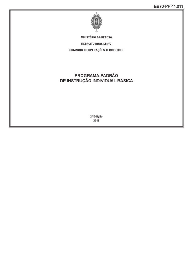 EB70-PP-11.011 - Instru o Individual B Sica | PDF | Tempo | Aprendizado