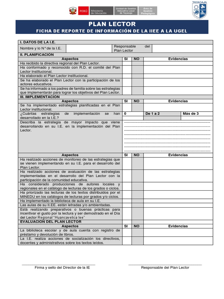 Ficha de Plan Lector PDF | PDF | Modificación de comportamiento | Aprendizaje