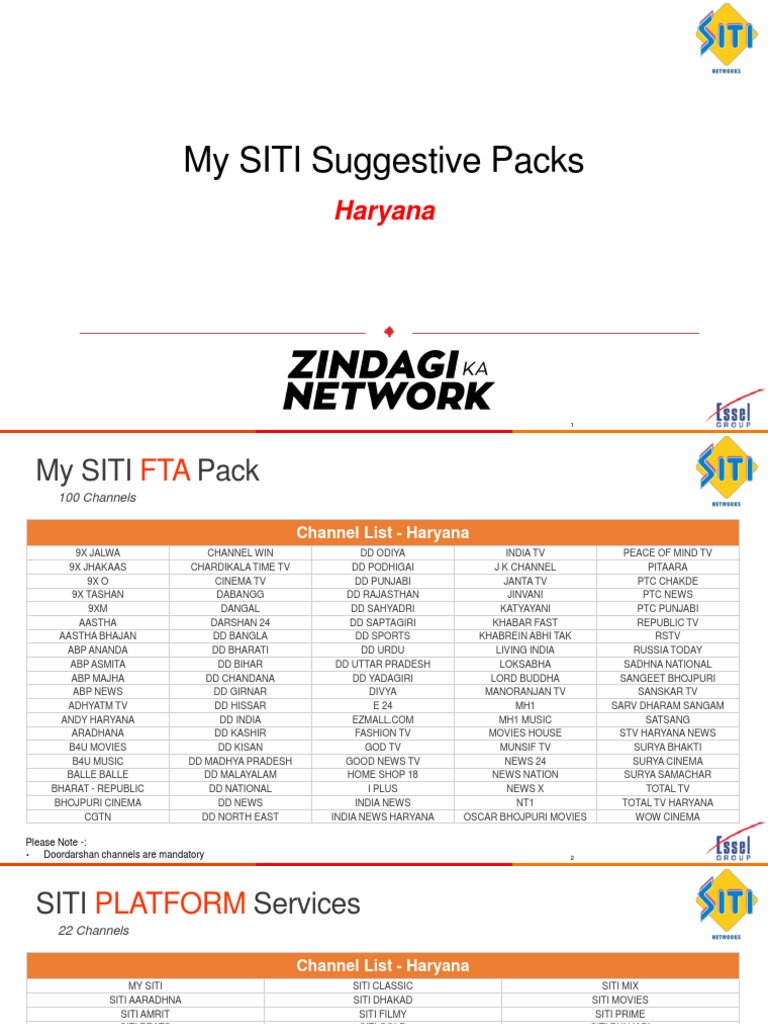 Haryana Suggestive Pay Packs | PDF | Television | Television Network