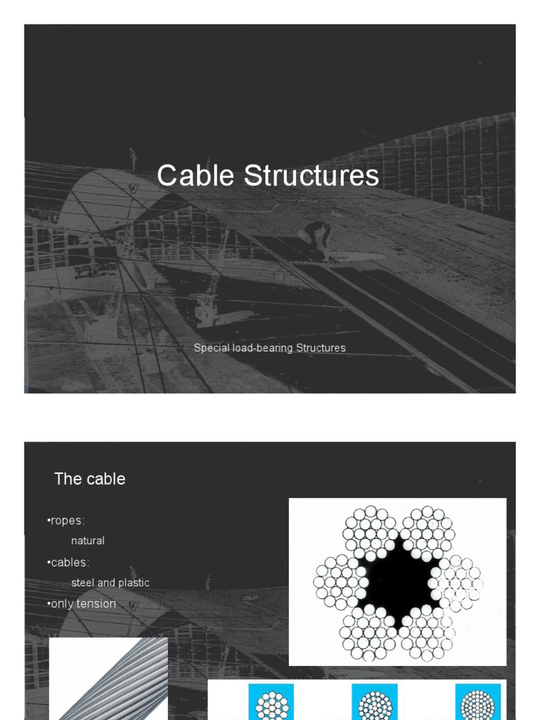 Cable Structures & Load-Bearing Systems | PDF | Wire | Structural ...