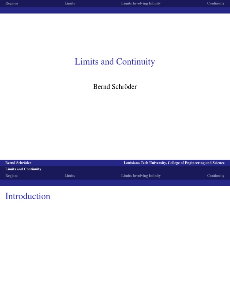 Understanding Limits and Continuity | PDF | Continuous Function ...