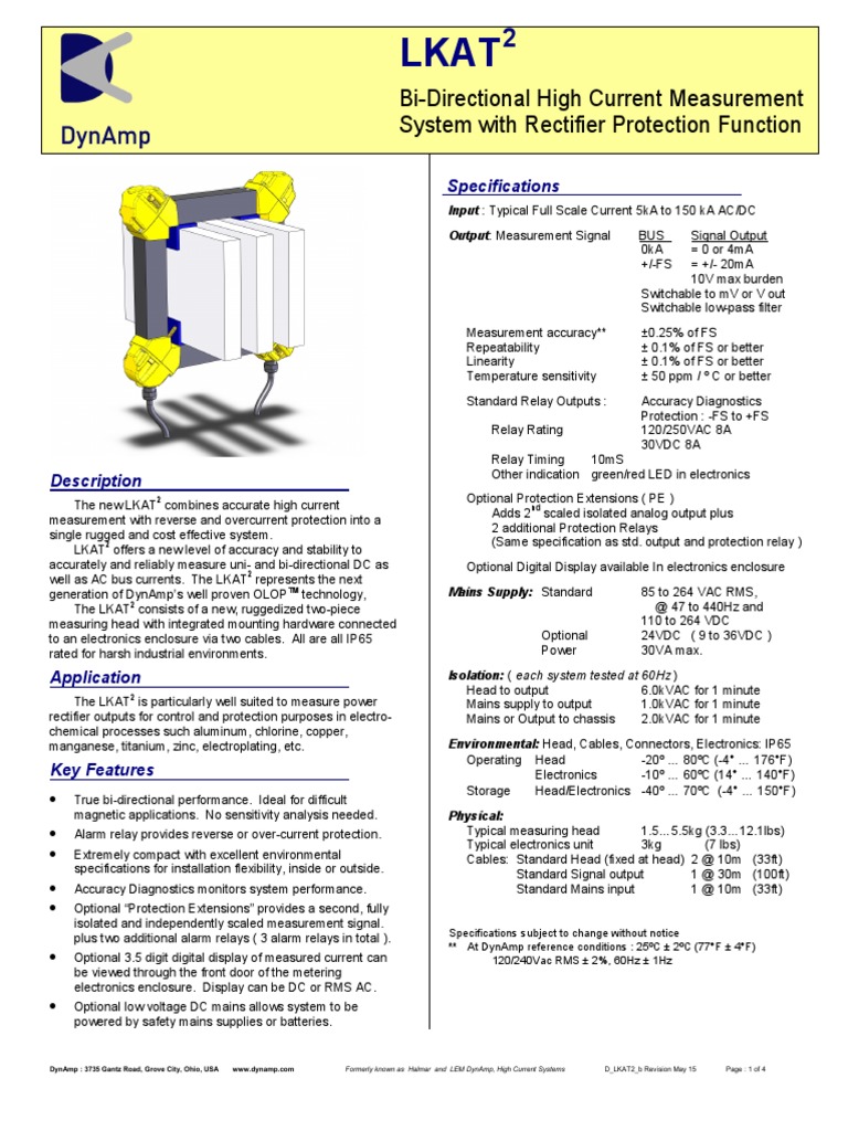 D LKAT2 B | PDF | Calibration | Relay