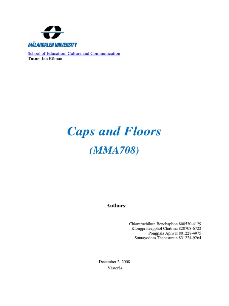 Caps and Floors | PDF | Derivative (Finance) | Swap (Finance)